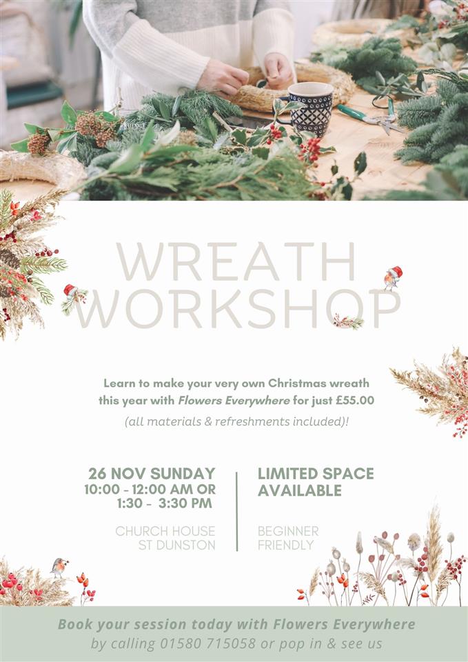 Christmas Wreath workshop